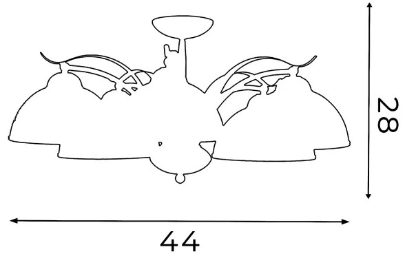 Přisazený lustr KORFU 5xE27/60W/230V