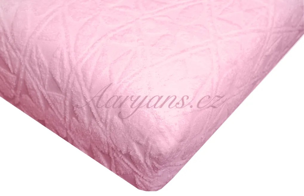 Aaryans žakárové prostěradlo sv.růžové Rozměry: 90x200 cm