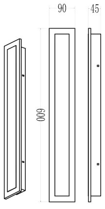 LED Venkovní nástěnné svítidlo WOW LED/20W/230V 3000/4000/6500K 60 cm IP54 černá