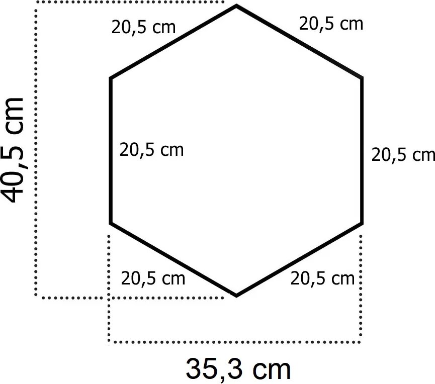 Eka Čalouněný panel Hexagon Trinity 40,5 cm x 35,3 cm - Hnědá 2307