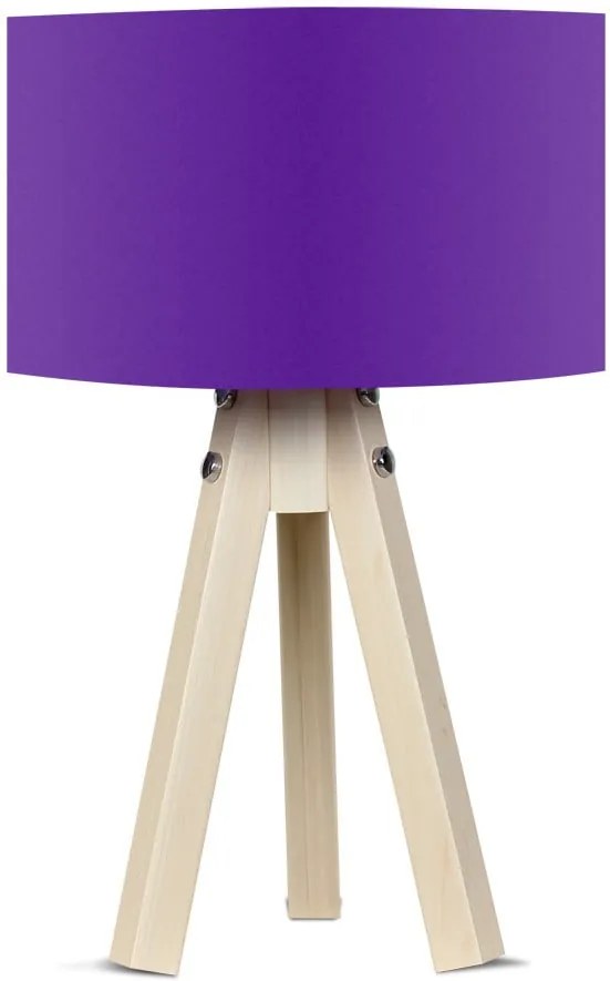 Stolní lampa s fialovým stínítkem Kate Louise Naturel