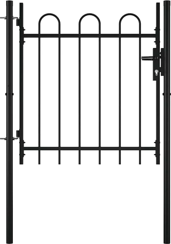 Jednokřídlá plotová branka BOXTEL s obručí 100 x 75 cm 144361
