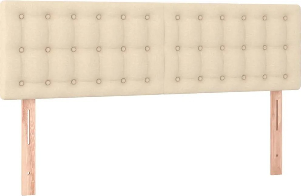 Box spring postel s matrací a LED krémová 140x200 cm textil 3134042