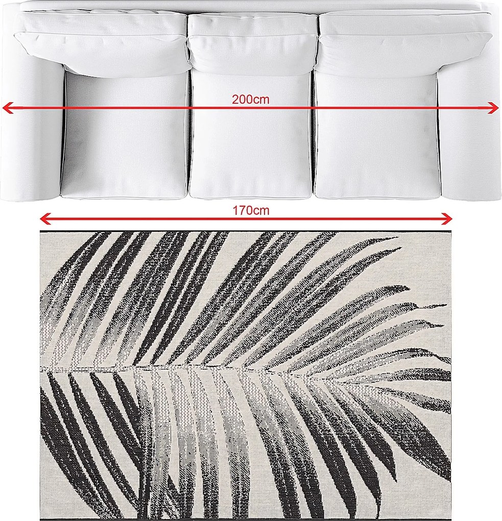 Koberec Lineo beige/black 120x170 cm