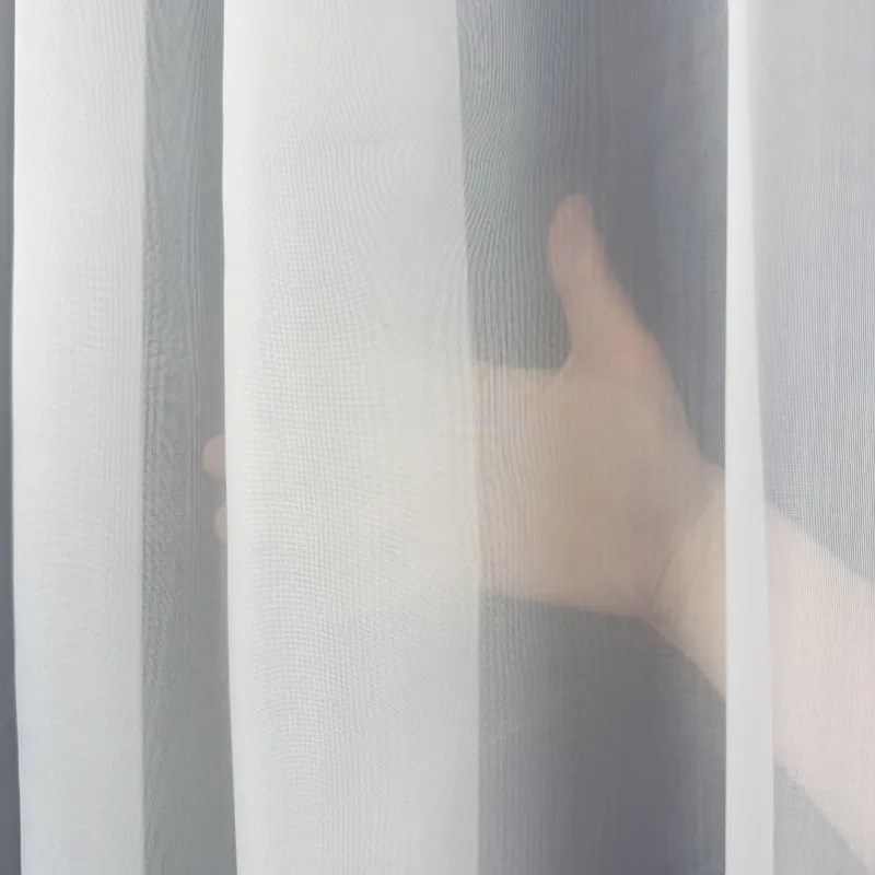 Voálová hotová záclona s krajkou bílá 9233 různé velikosti
