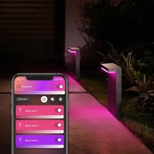 Venkovní sloupkové svítidlo Philips Hue Nyro 17455/30/P7 2000K-6500K RGB