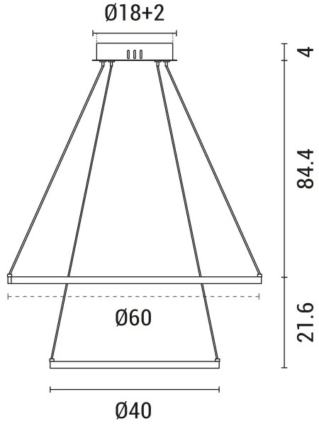LED Lustr na lanku LED/37W/230V 3000K černá