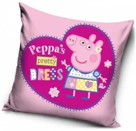 Tiptrade - Dětský / dívčí povlak na polštář / polštářek prasátko Peppa / Pepina - modelka / 40 x 40 cm