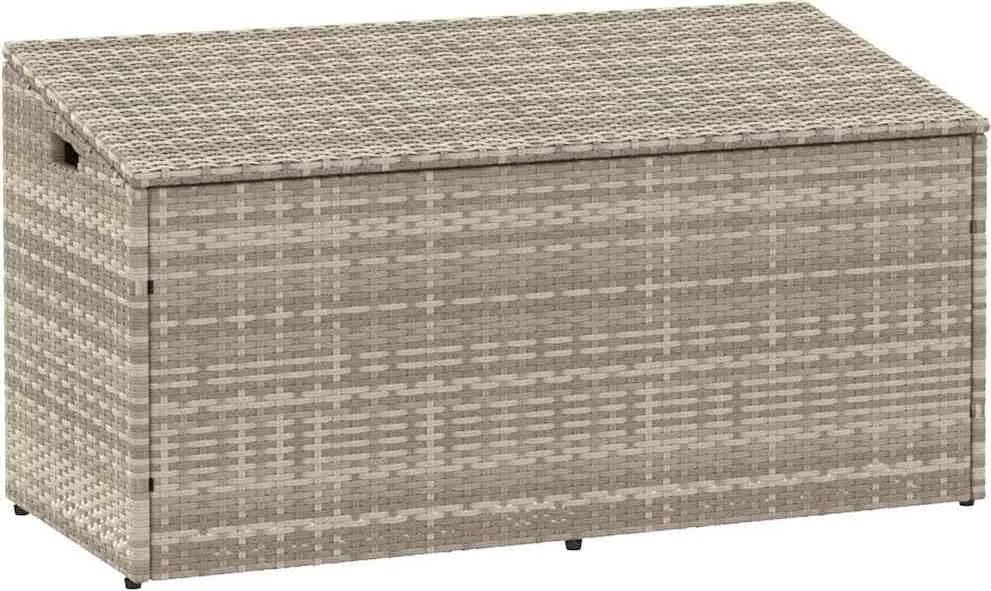 vidaXL Zahradní úložný box 110 x 50 x 58 cm polyratan [4104069] Barva: Béžová