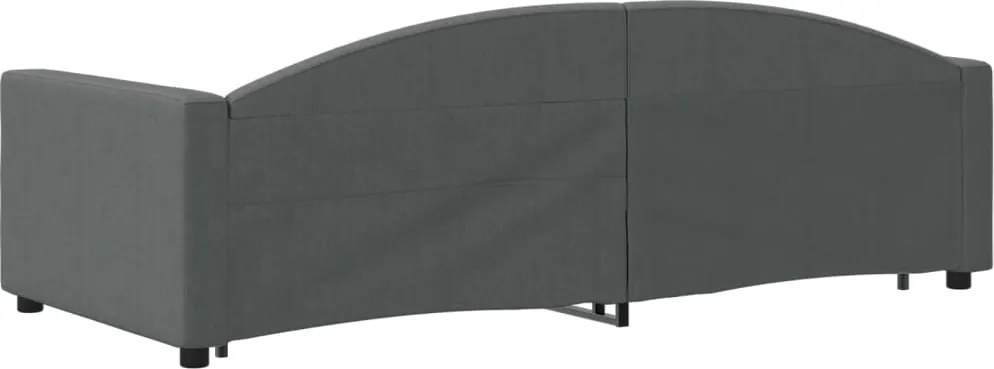 Válenda s přistýlkou tmavě šedá 90 x 200 cm textil 3197189