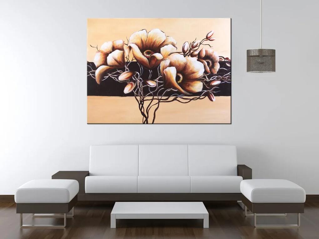 Gario Ručně malovaný obraz Důstojné máky Rozměry: 120 x 80 cm