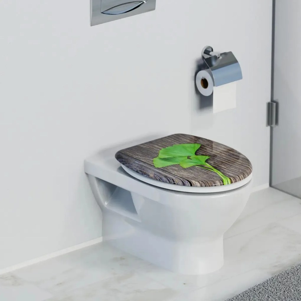 Eisl Sanitär WC prkénko Duroplast Soft Close Ginko and Wood 82154
