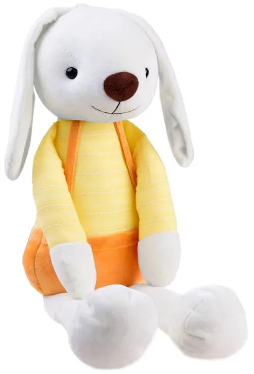 ZA4400 ZO Plyšový králíček v šortkách na kšandy 60cm Žlutá