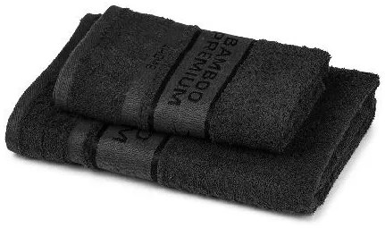 4home Koupelnový textil - Sada ručníku a osušky, černá 225861