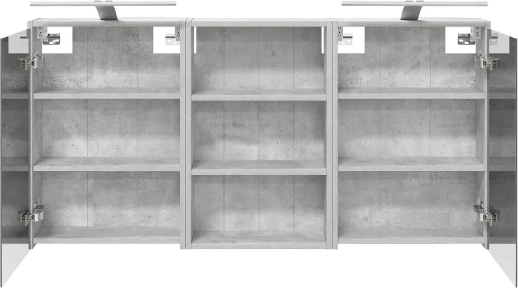 Sada koupelnových skříněk 3 ks 126 x 16 x 62,5 cm 3403835