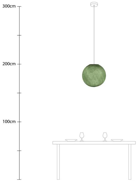 creative cables Stínidlo tvaru koule z polyesterového vlákna - 100% vyrobené ručně Barva komponentu: Zelená, Velikost ⌀: S - 31cm