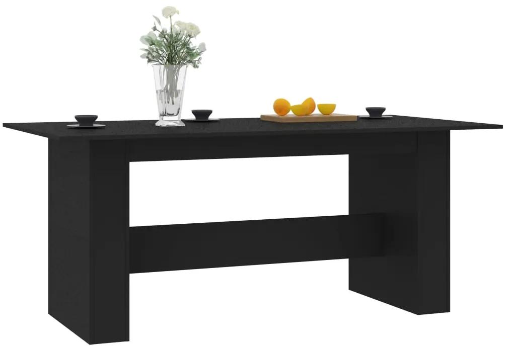 Jídelní stůl Tinnie - černý - dřevotříska | 180x90x76 cm