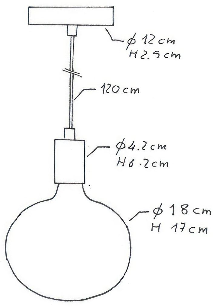 creative cables Závěsná lampa s textilním kabelem a kontrastními kovovými detaily Barva: Mosaz