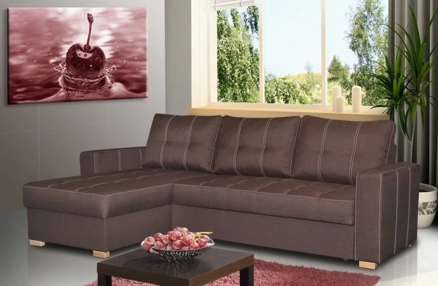 Casarredo - Komfort nábytek Rohová sedací souprava DURANGO, rozkládací s úložným prostorem, výběr barev | potah: inari 100