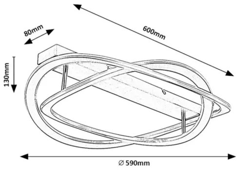 Rabalux 71280 - LED Stropní svítidlo KALLIRA LED/72W/230V 3000K pr. 59 cm