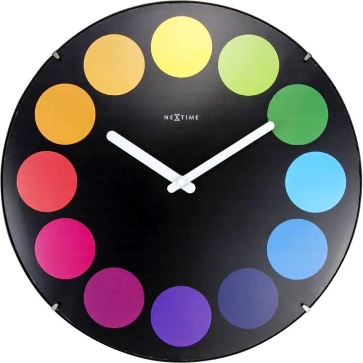 Designové nástěnné hodiny 3167 Nextime Dots Dome 35cm