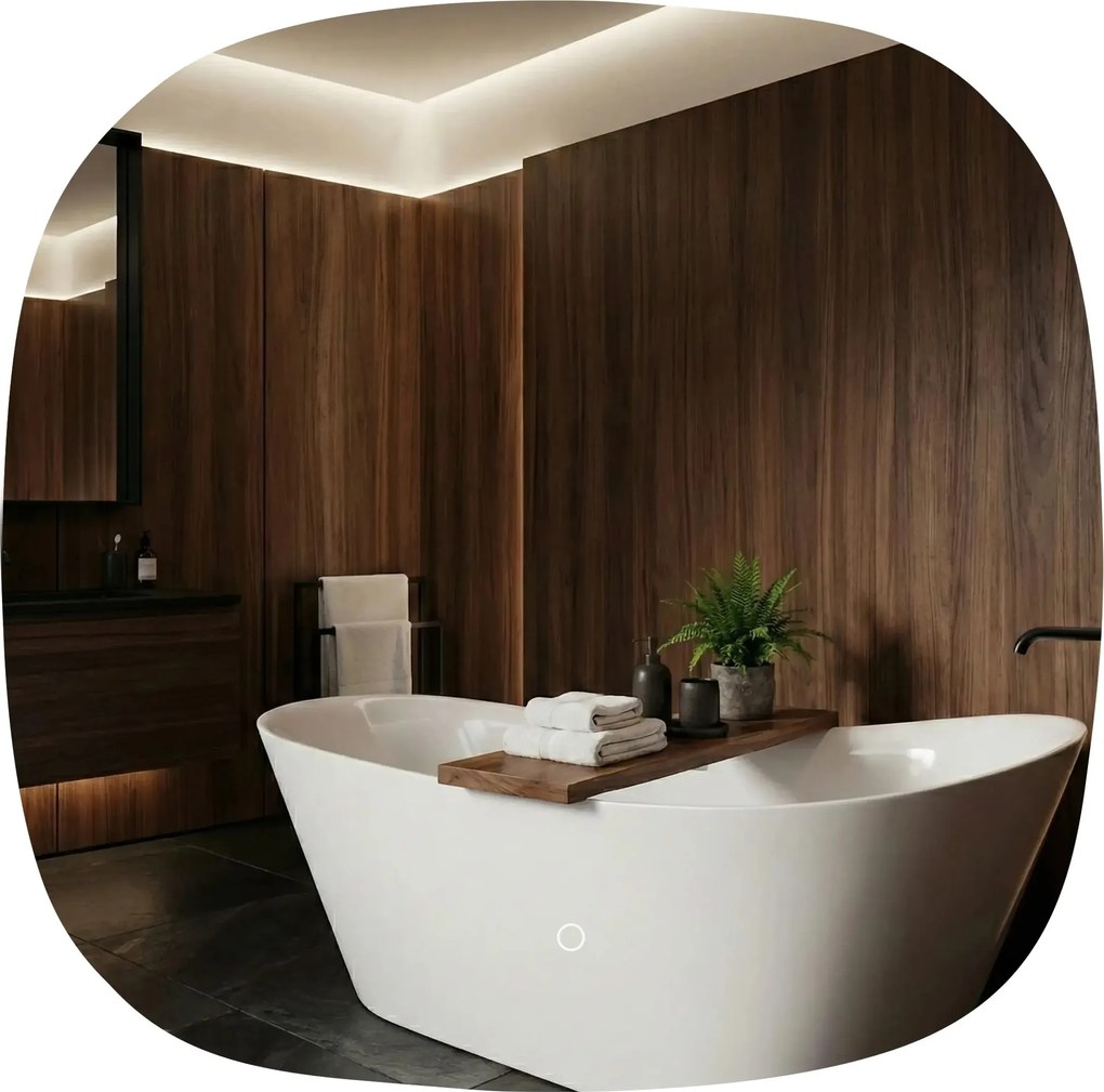 Tutumi Zrcadlo 70x70 cm s regulovatelným LED osvětlením HOM-01519