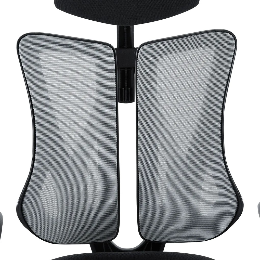 Ergonomická kancelářská židle AVENTO - šedá síťovina