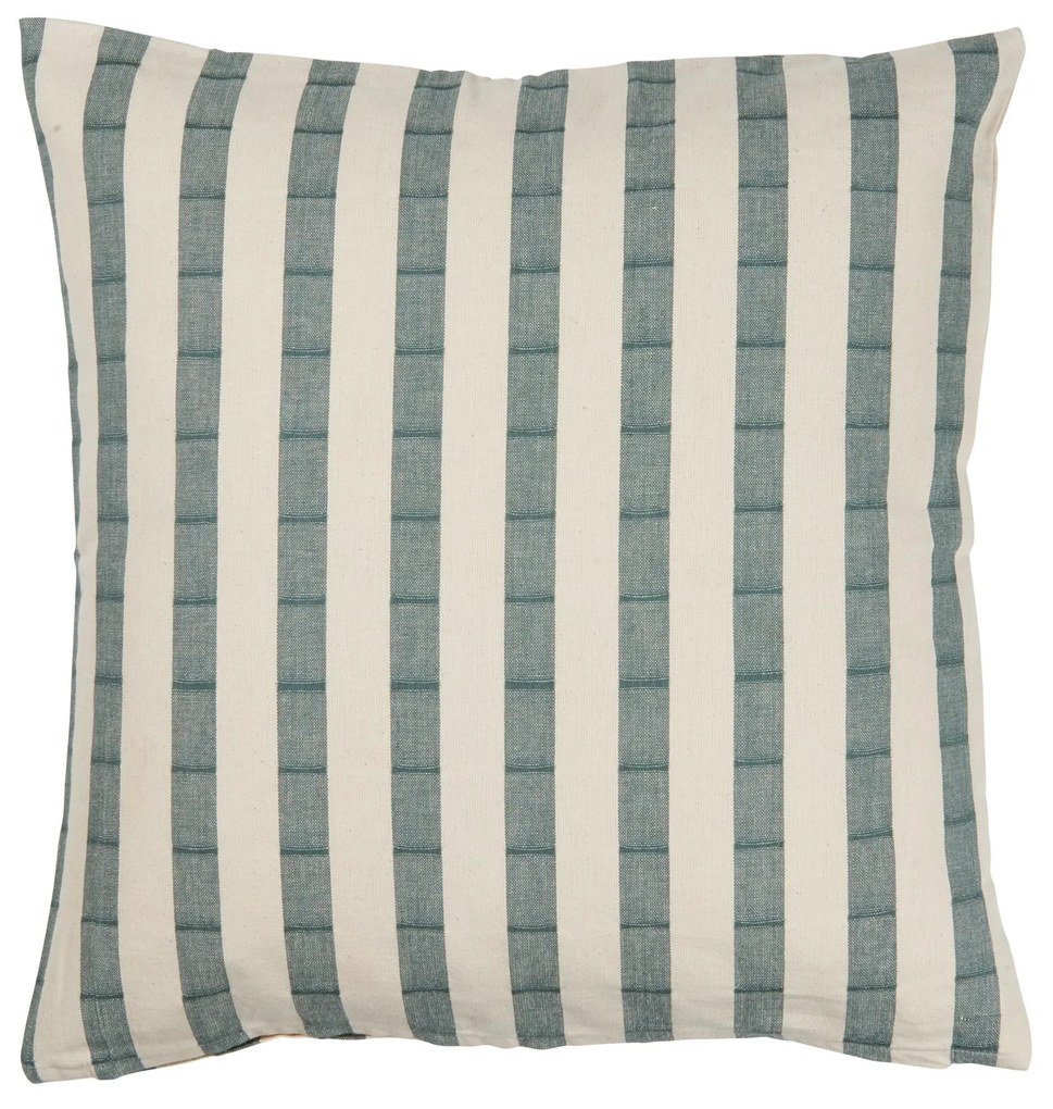 IB LAURSEN Povlak na polštář Green Stripes 50x50 cm, zelená barva, bílá barva, textil