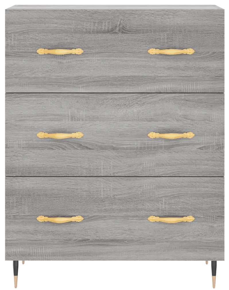 Skříň highboard šedá sonoma 69,5 x 34 x 180 cm kompozitní dřevo - Default Title
