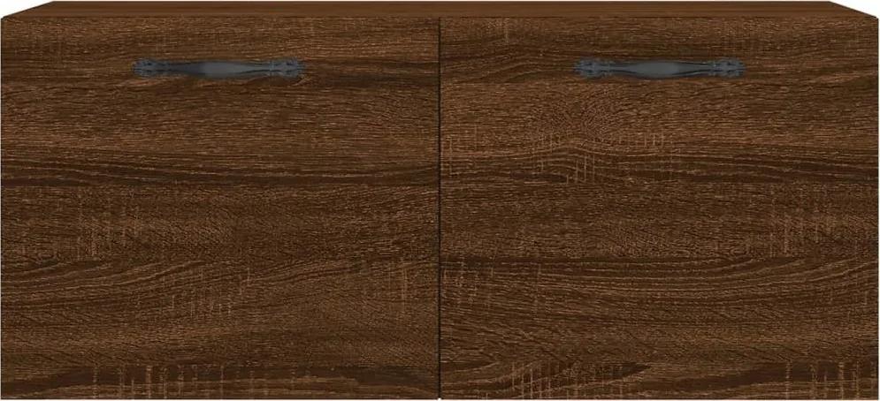 vidaXL Nástěnná skříňka 80 x 36,5 x 35 cm kompozitní dřevo [830075] Barva: Černá
