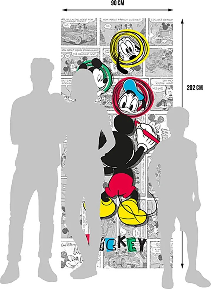 Dětská vliesová fototapeta na zed' Mickey Mouse Temné Komiksy, Disney | 90 x 202 cm | DFTDNV 5462