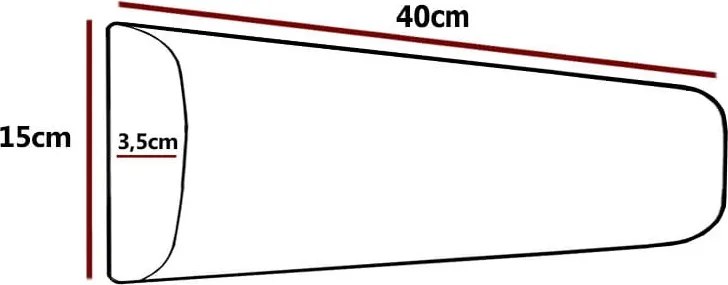 Eka Čalouněný panel Trinity 40 x 15 cm - Světlá zelená 2321