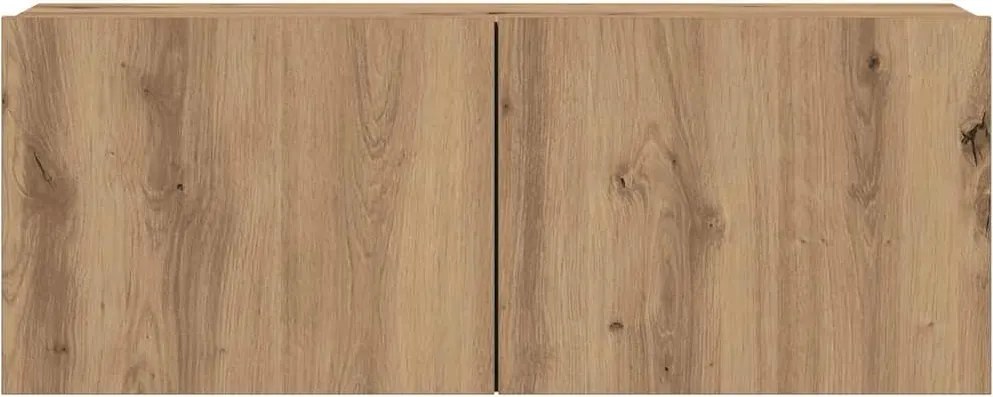 Sada 7 kusů nástěnné TV skříňka dub artisan kompozitní dřevo 3329020