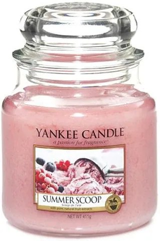 Yankee Candle Svíčka Yankee Candle 411gr - Summer Scoop, růžová barva, sklo, vosk