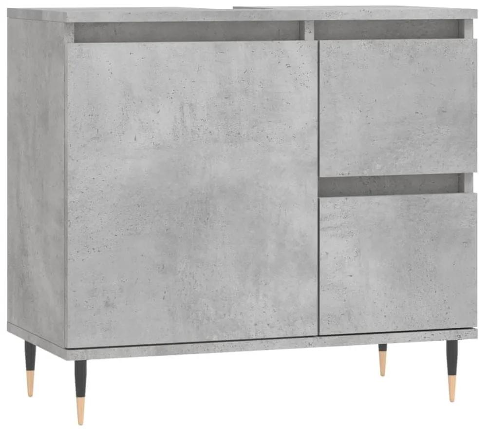 Petromila Koupelnová skříňka betonově šedá 65x33x60 cm kompozitní dřevo