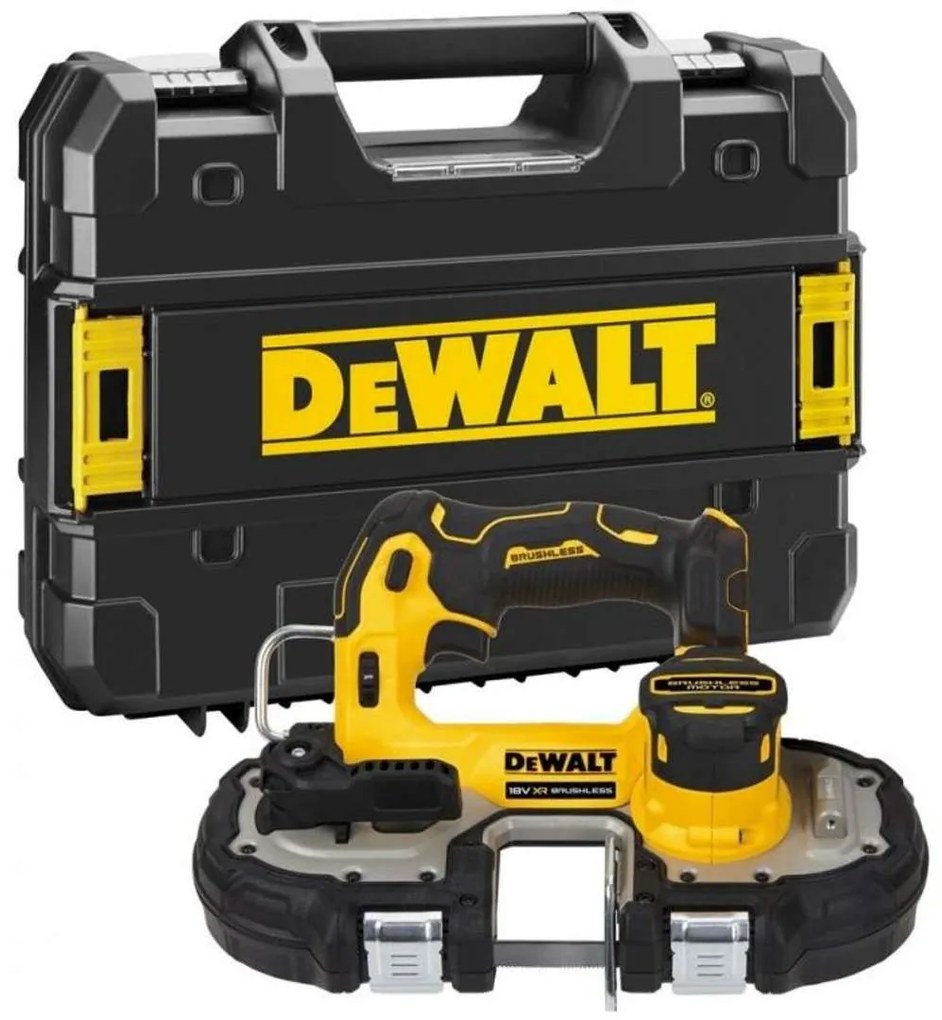 DeWALT - 18V AKU pásová pila na kov, bez baterie a nabíječky DCS377NT