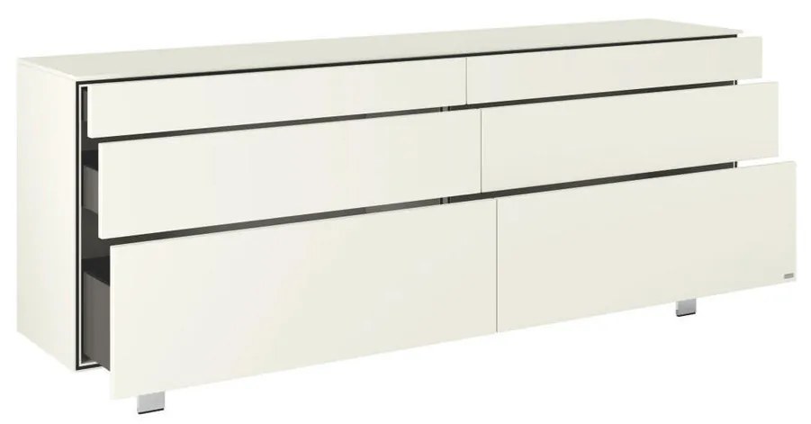 XXXLutz SIDEBOARD, bílá, 212/73/45 cm hülsta