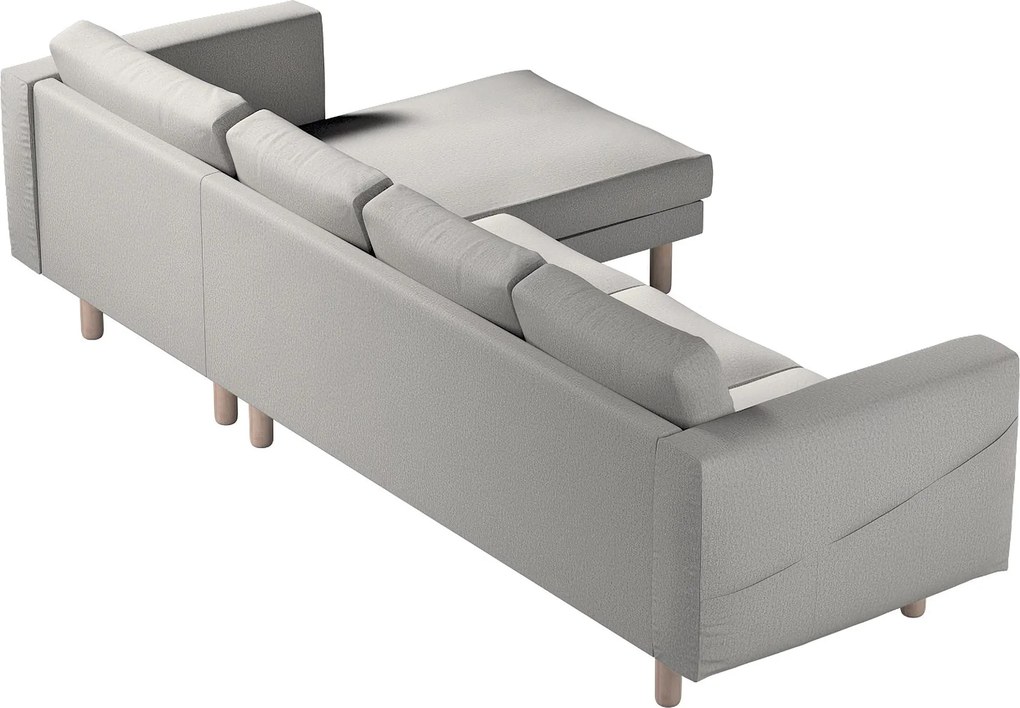 Potah na pohovku IKEA Norsborg 4-místná se šezlongem barva šedá látka pletený vzor