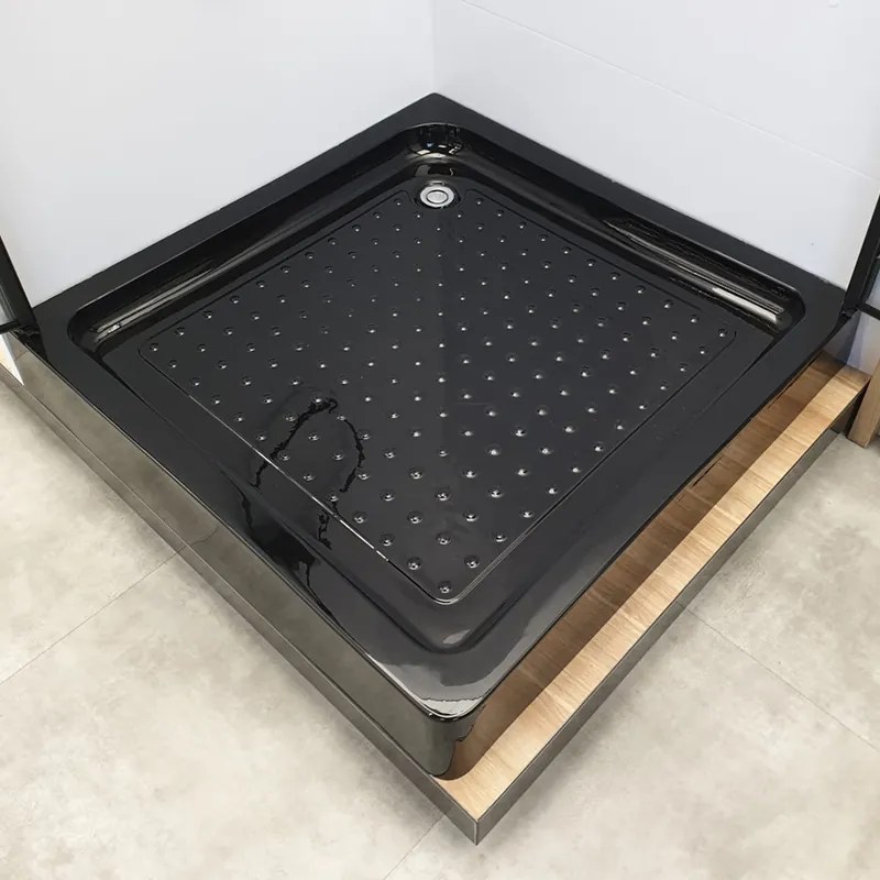BPS-koupelny Čtvercová akrylátová sprchová vanička HYD-SSV-SXL02C 100x100 černá