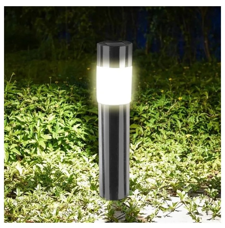 LUMILED solárne lampy TUBA 12x ( sada ) 6500K - strieborná