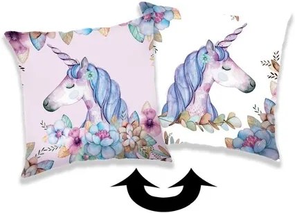 Jerry Fabrics Povlak na polštářek s flitry Unicorn 04, 40 x 40 cm