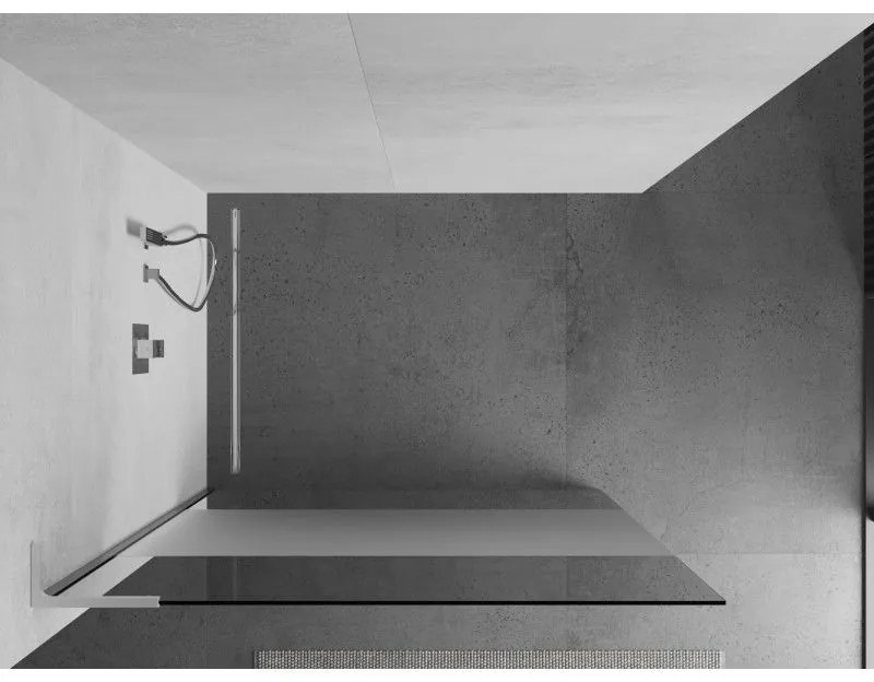 Mexen Kioto L, sprchová zástěna Walk-In 100 x 200 cm, 8mm čiré sklo-námraza, chromový profil, 800-100-103-01-35