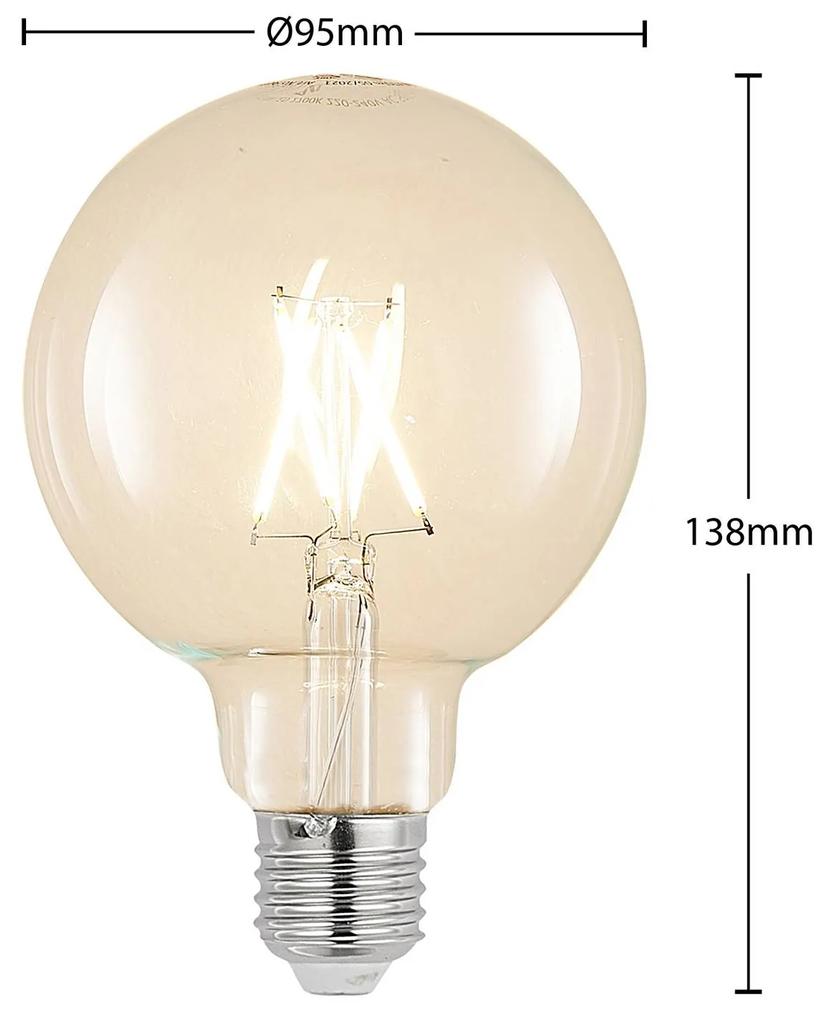 LED žárovka E27 4W 2700K G95 globe filament čirá