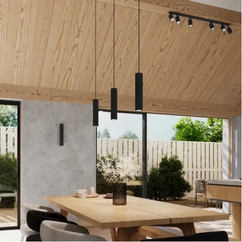 Závěsné svítidlo SOLLUX KARBON 3P černá GU10 3x10W bez žárovek SL.1576