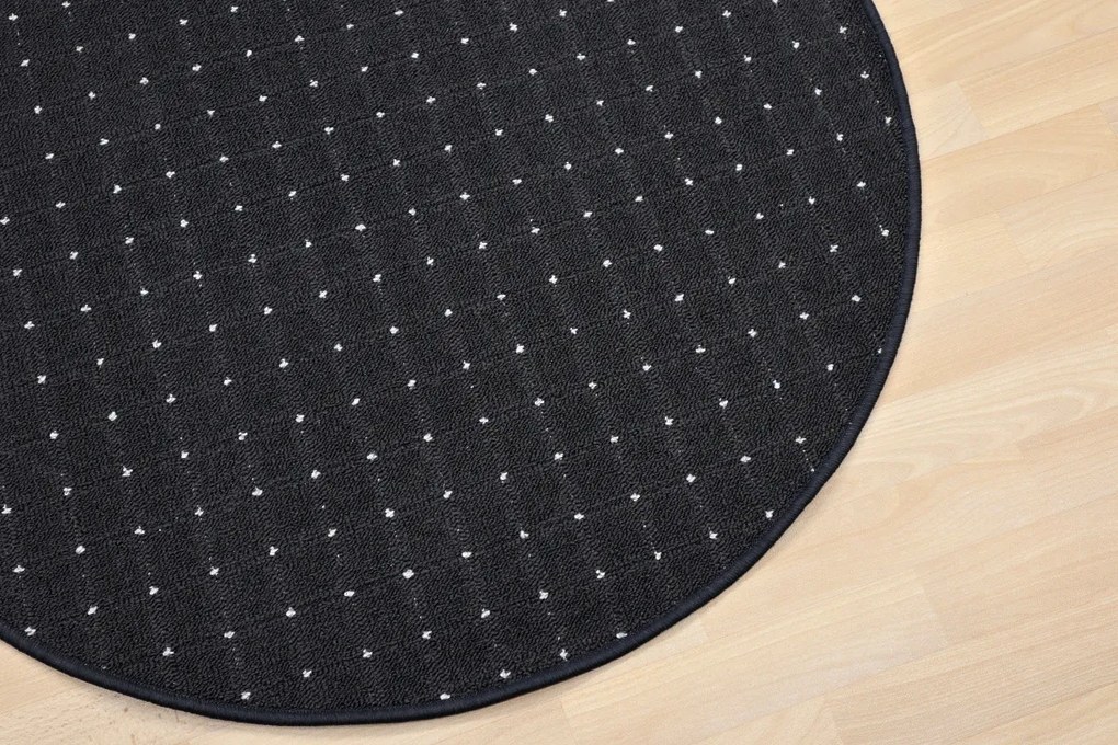 Condor Carpets, Kusový koberec Udinese antracit kruh, 57x57 (průměr) kruh, šedá, chodba / předsíň