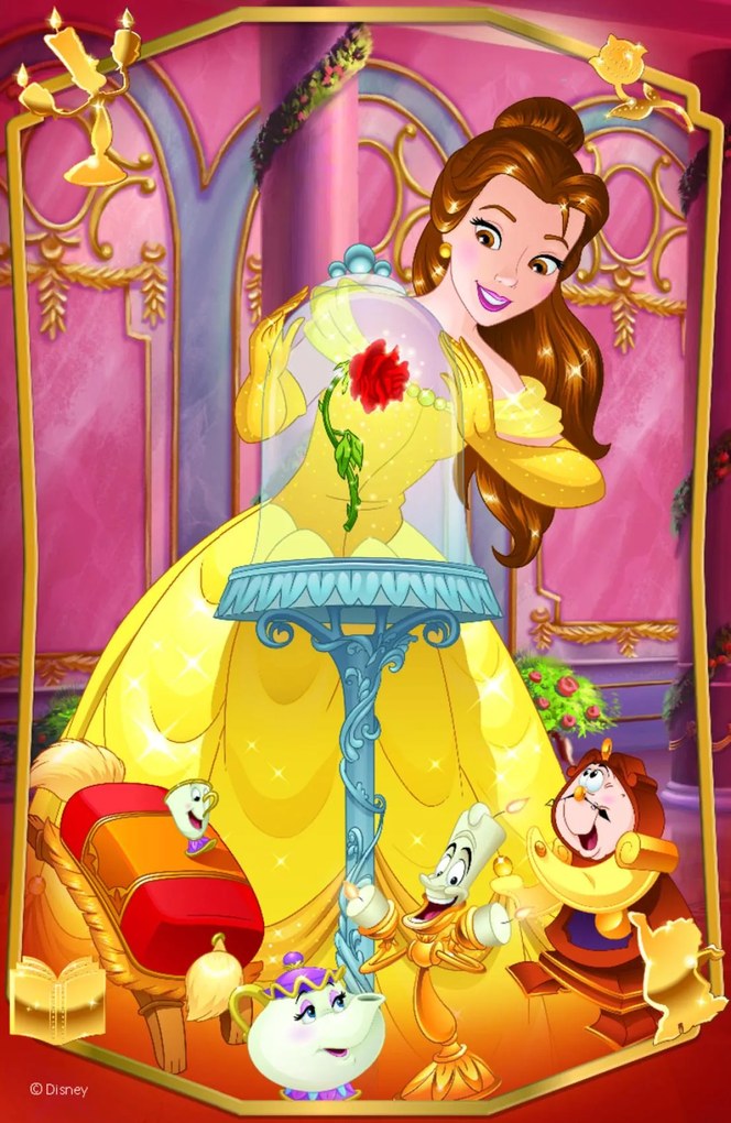 Trefl Minipuzzle Krásné princezny/Disney Princess 54dílků 4 druhy v krabičce 6x9x4cm 40ks v boxu