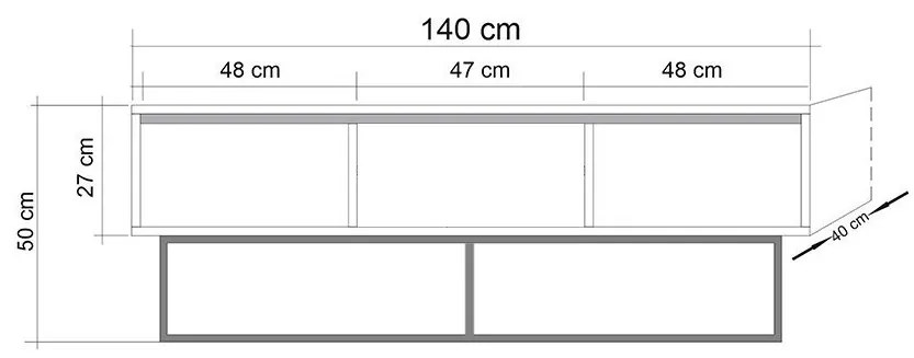 TV stolek Milo 140