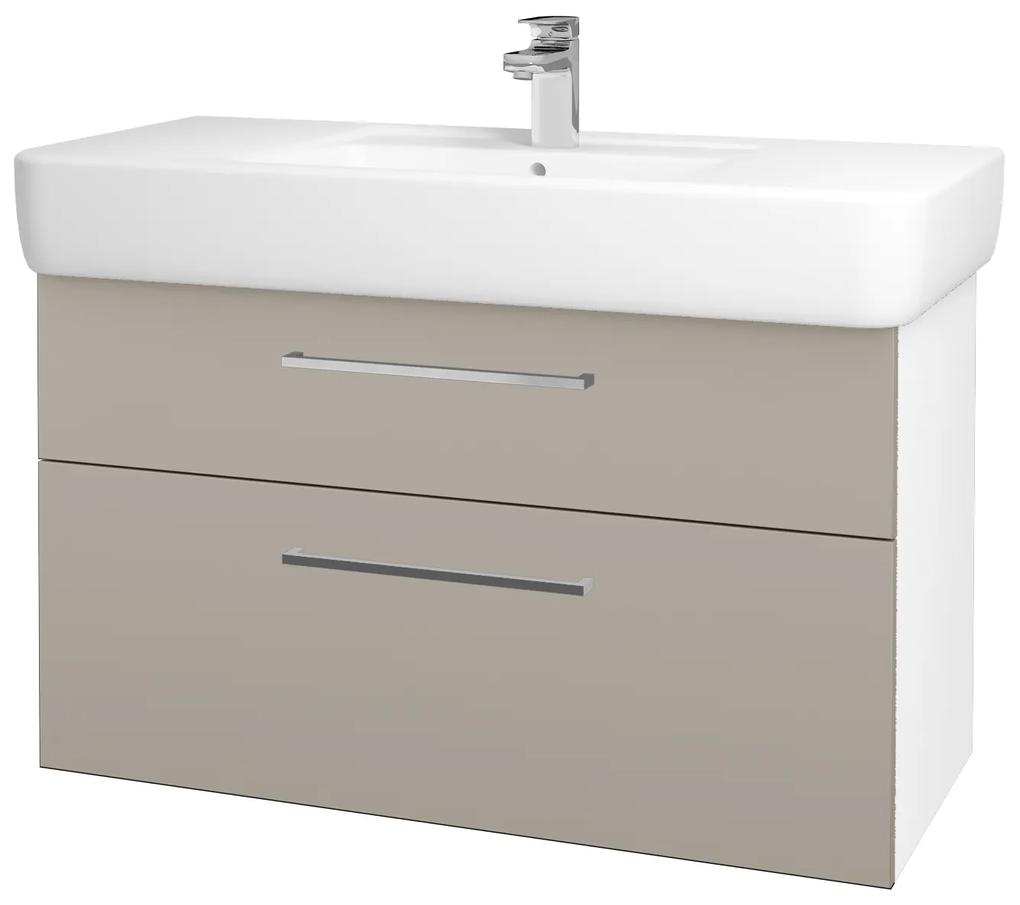 Dřevojas Koupelnová skříň Q MAX SZZ2 100 Varianta: N01 Bílá lesk / Úchytka T02 / D17 Colorado
