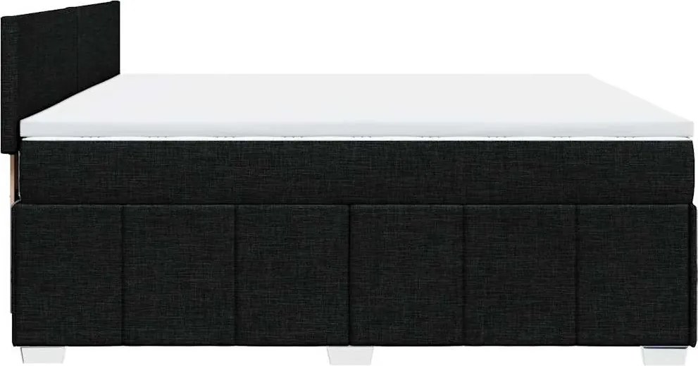 Box spring postel s matrací černá 200x200 cm textil 3289470