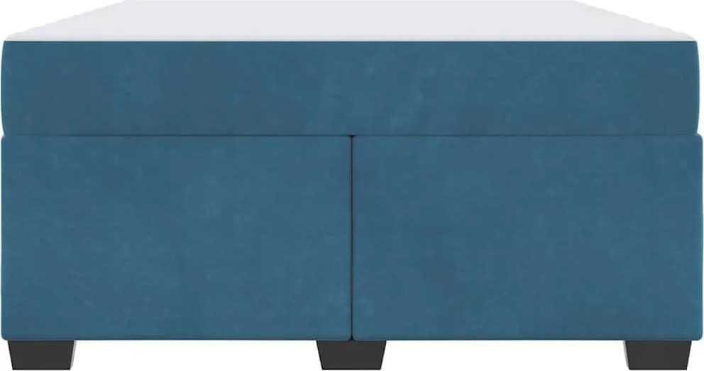 Rám postele s matrací Tmavě modrá 140 x 200 cm textil 3399294